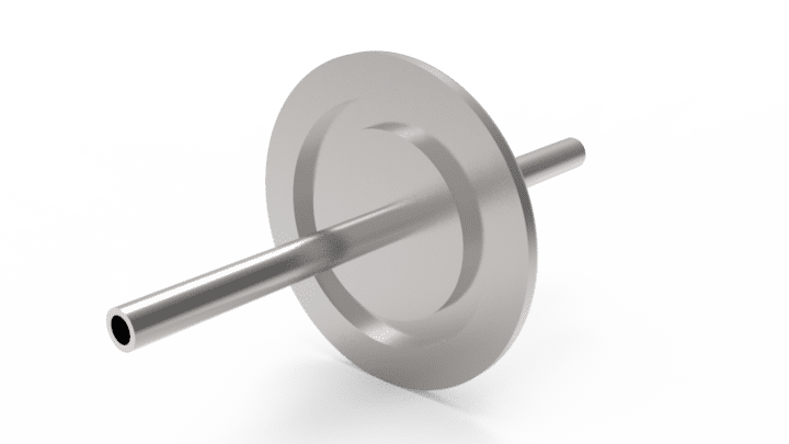 KF Liquid feedthroughs, 1-way for liquid